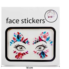 Sticker Rostro Incrustaciones De Colores Para Ojos | 12 Stickers | Modelo