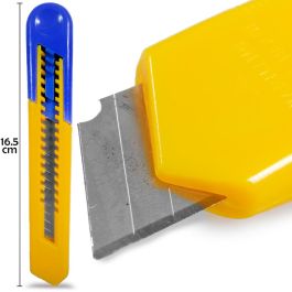 Cutter Metal Mango Plastico Amarillo Azul | 12 Cutters | Modelo M11-10H-1