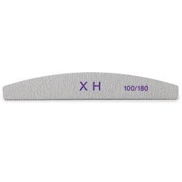 Lima Uñas Grande Doble Ovalada Recta 100/180 XH Gris Morado | 50 Limas