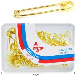 Estuche Chico Seguros Ropa Multiusos Dorados Clip | 20 Estuches | ZXQ00545