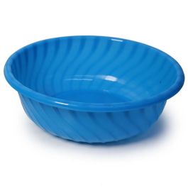 Tina De Plástico Mediana Mariquita De colores Con Grabado Líneas Y Frutas