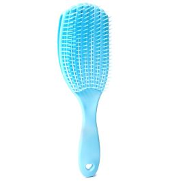 Cepillo Cabello Plastico Grueso Tipo Mango Líneas Flexible Colores