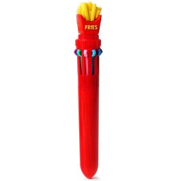 Pluma Escolar Ancha 10 Colores Intercambiables Punta Figura Goma | 6 Plumas