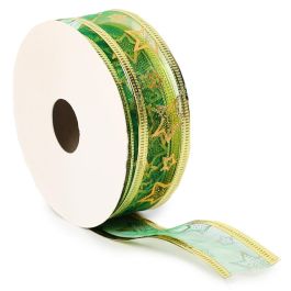 Listón Navideño Decorativo Grabado Colores 2.7 Metros | 1018 por Mayoreo