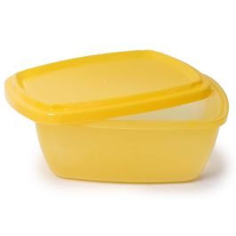 Toper Rectangular de plástico Ovalado Transparente Colores Con Tapa 20 ...