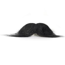 Bigote Mostacho Falso En Color Negro Grande Plegable De 14 Cm | GQ-44